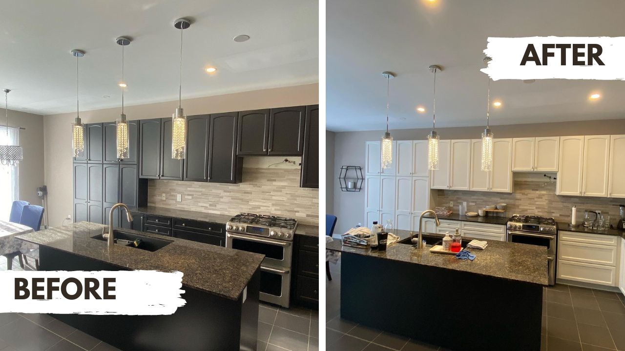 Painted Kitchen Cabinets Before and After Pictures